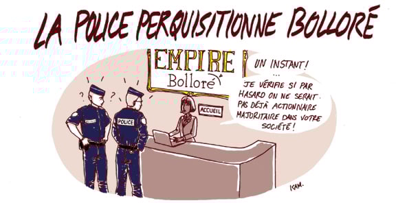 Dessin d’actu : l’empire Bolloré perquisitionné – Jeune Afrique